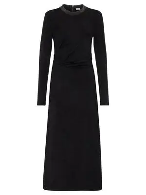BRUNELLO CUCINELLI Monili-Trim Gathered Dress
