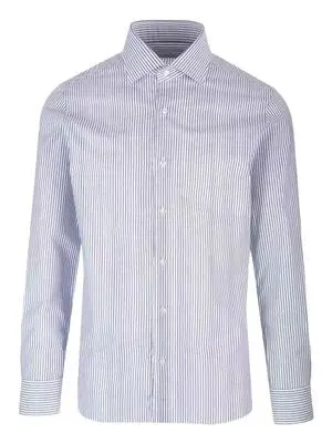BARBA NAPOLI Striped Shirt - Blue