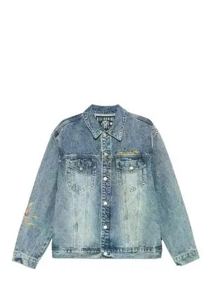 BILLIONAIRE BOYS CLUB Duck-embroidered Denim Jacket - Blue