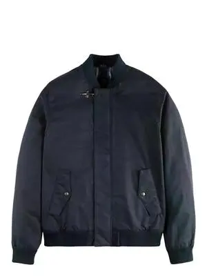 FAY Hook-fastening Bomber Jacket - Blue