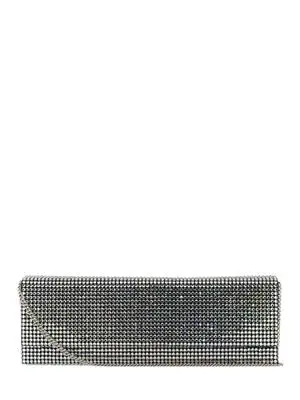 Amina Muaddi Paloma Embellished Clutch Bag - Silver