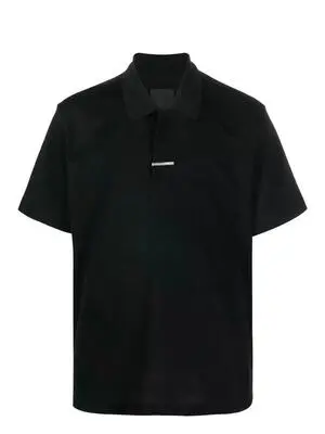 Givenchy Logo-plaque Cotton Polo Shirt - Black