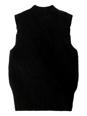 TWINSET Cable Knit Top - Black