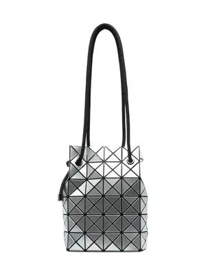 Issey Miyake Wring Geometric-panelled Bucket Bag - Silver