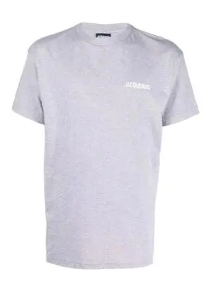 Jacquemus Logo-print Cotton T-shirt - Grey