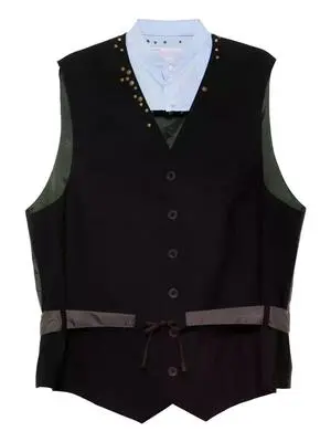 Kolor Paneled Waistcoat - Blue
