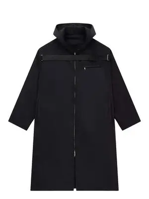 COURREGES Zip-up Hooded Parka - Black