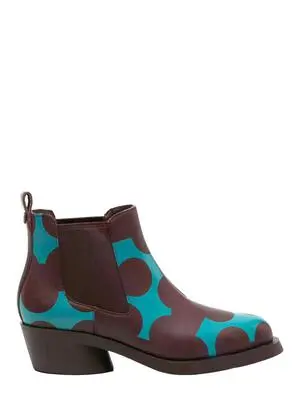 Camper Bonnie 50mm Calf-suede Ankle Boots - Red