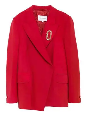 Casablanca Asymmetric Double-breasted Blazer - Red