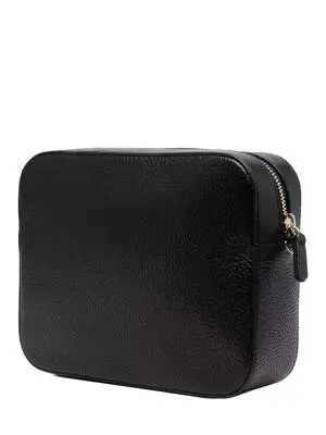 COCCINELLE Pebbled-leather Crossbody Bag - Black