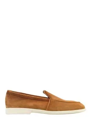 Santoni Suede Loafers - Brown