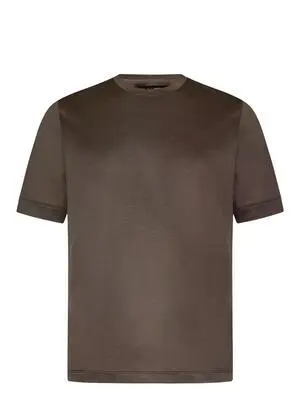 FRANZESE COLLECTION Cotton T-shirt - Brown