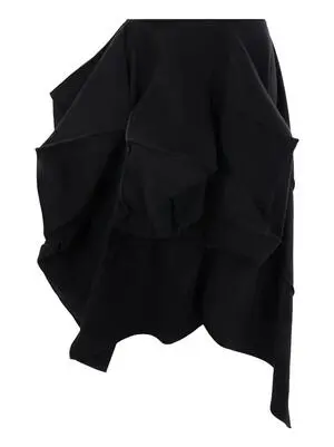 Yohji Yamamoto Asymmetric Wool Skirt - Black