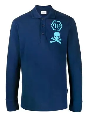 Philipp Plein Logo-print Polo Shirt - Blue
