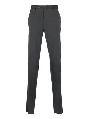PT TORINO Mid-rise Tapered Trousers - Grey
