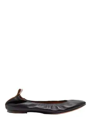 LANVIN Leather Ballerina Shoes Black