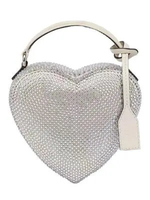 Moschino Heart-shaped Clutch Bag - Silver
