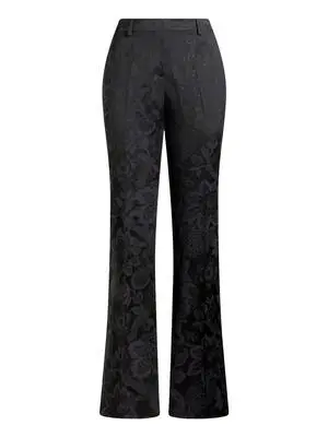 Etro Tonal-design Jacquard Trousers - Black