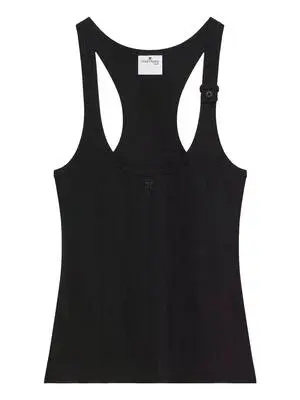 COURREGES 90's Ribbed Tank Top - Black