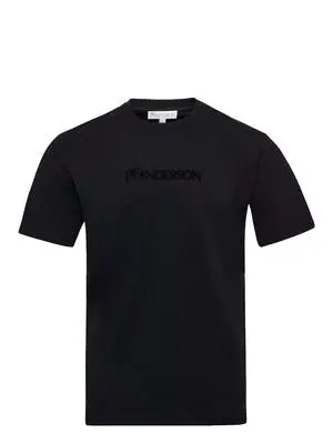 JW Anderson Logo-embroidered T-shirt Black