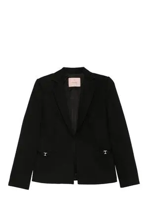 TWINSET Oval T-logo Blazer - Black