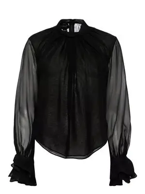 Giambattista Valli Semi-sheer Top - Black