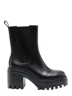 Calvin Klein 50mm Leather Boots - Black
