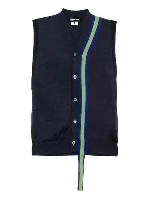 Comme Des Garçons Sleeveless Cardigan - Blue