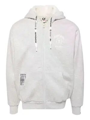 AAPE BY *A BATHING APE Logo-patch Hooded Jacket - Grey