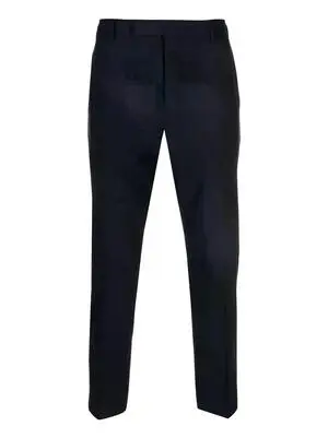 PT TORINO Check-print Tapered Trousers - Blue