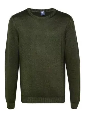 Fedeli Merino Wool Crew Neck Sweater - Green
