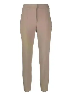 Peserico Cropped Slim-fit Trousers - Brown