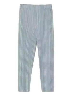 Issey Miyake Pleated Straight-leg Trousers - Blue