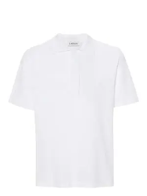 LANVIN Short-sleeve Cotton Polo Shirt - White