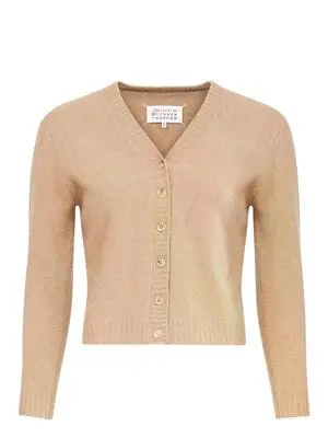 MAISON MARGIELA V-neck Wool Cardigan - Neutrals