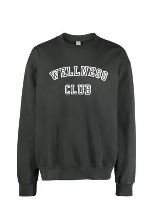 SPORTY & RICH Wellness Club Cotton Sweatshirt - Grey