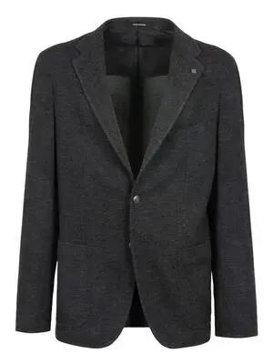 Tagliatore Chevron-pattern Blazer - Grey