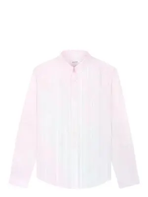 SPORTY & RICH Striped Button-Up Shirt