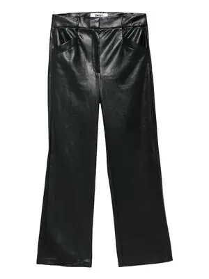Dkny Flared Faux Leather Trousers - Black