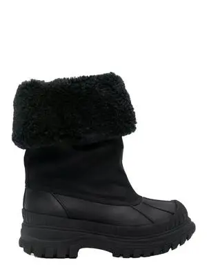 GANNI Faux Shearling Trim Boots - Black