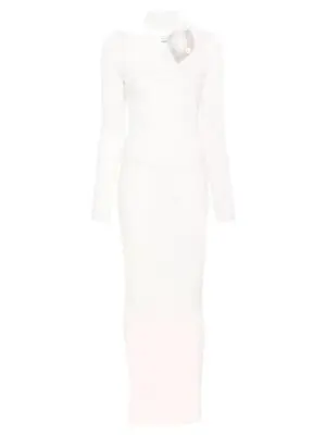 Giuseppe Di Morabito Crystal-embellished Knitted Dress - Neutrals