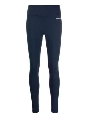 SPORTY & RICH Serif Logo-print Leggings - Blue