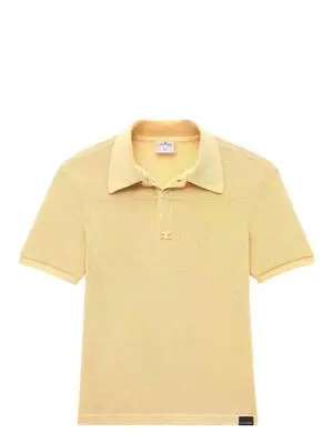 COURREGES Logo-patch Polo Shirt - Yellow