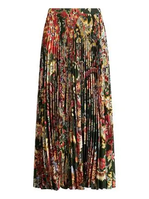 ETRO Paisley-Print Pleated Midi Skirt