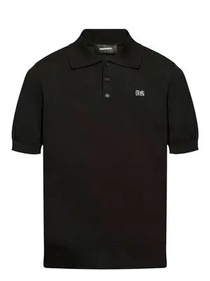 Dsquared2 Logo Patch Polo Shirt - Black