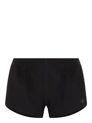 Y3 Logo-detail Running Shorts - Black