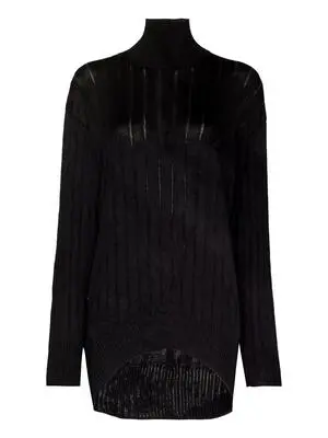 Balenciaga Rib-knit Jumper - Black