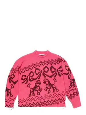 Acne Studios Jacquard Sweater - Pink