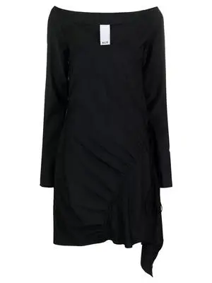 AC9 Belted Asymmetric Dress - Black