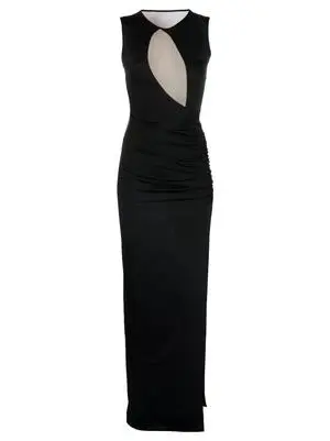 NOIRE SWIMWEAR Cut-out Maxi Dress - Black